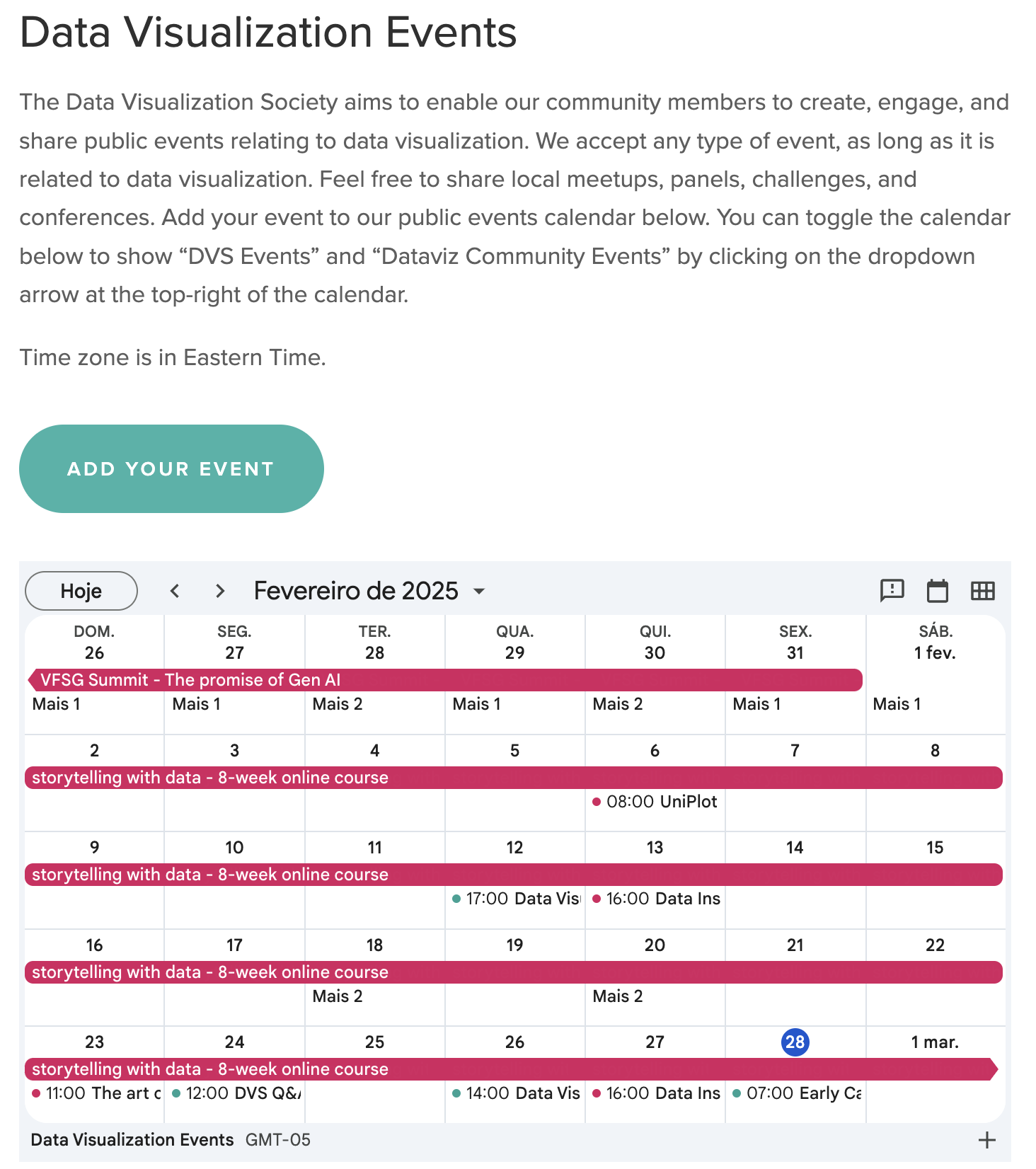 Data Visualization Society: Advancing the field of data.